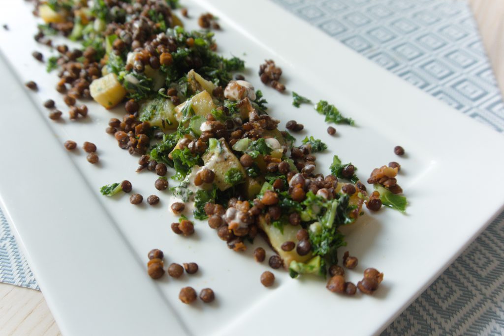Recept: Frisse boerenkool salade met linzen - Gierige Gerda